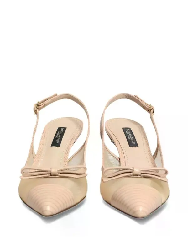 Dolce & Gabbana Lori Bow-detail Mesh Pumps