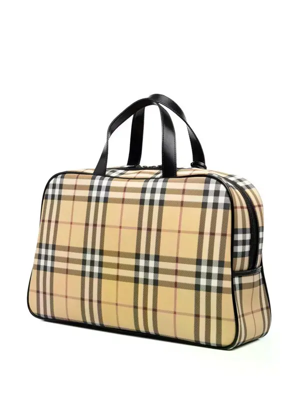 Burberry 2000-2017 House Check Coated Canvas Travel Bag