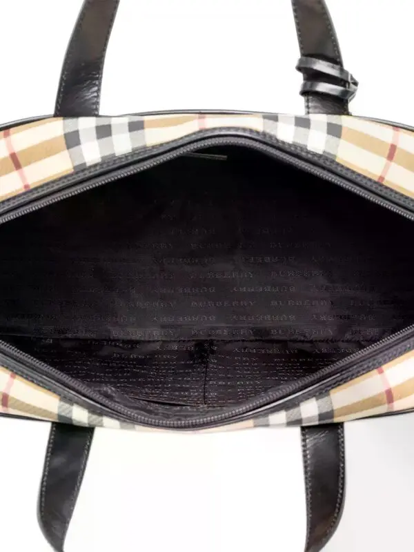 Burberry 2000-2017 House Check Coated Canvas Travel Bag