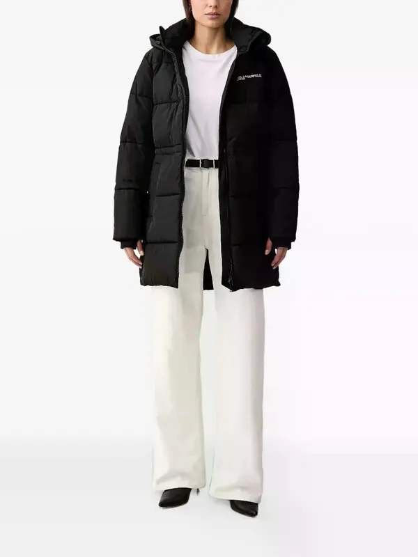 Karl Lagerfeld Hooded Quilted Coat