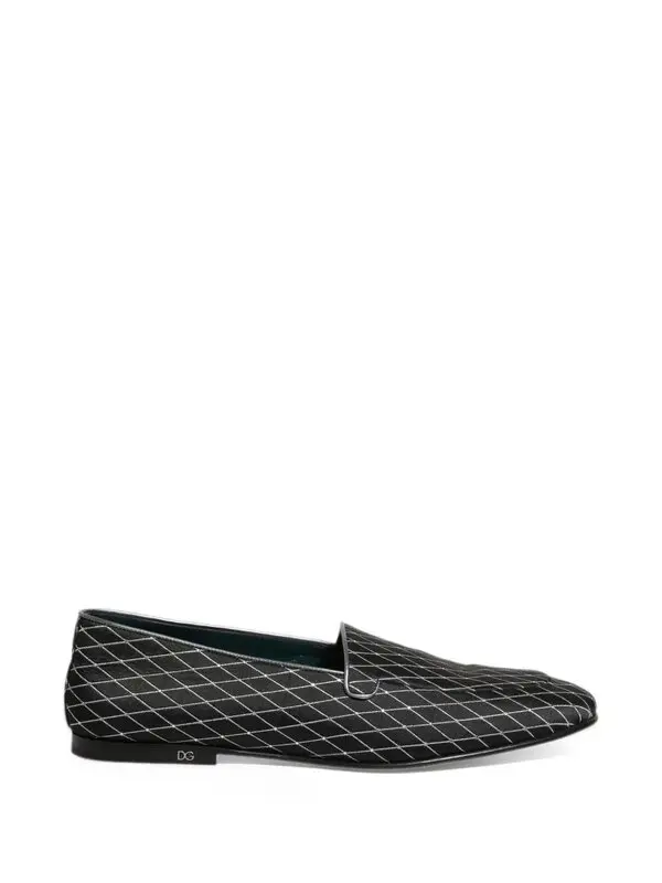Dolce & Gabbana Diamond-stitched Slip-on Loafers