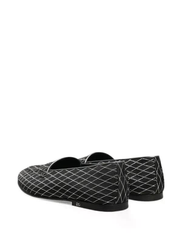 Dolce & Gabbana Diamond-stitched Slip-on Loafers