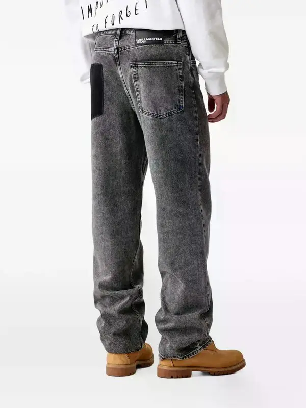 Karl Lagerfeld Logo-patch Panelled Jeans