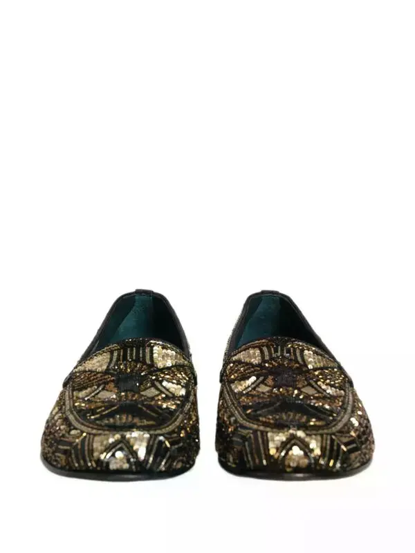 Dolce & Gabbana Sequin-embellished Bead-embellished Loafers