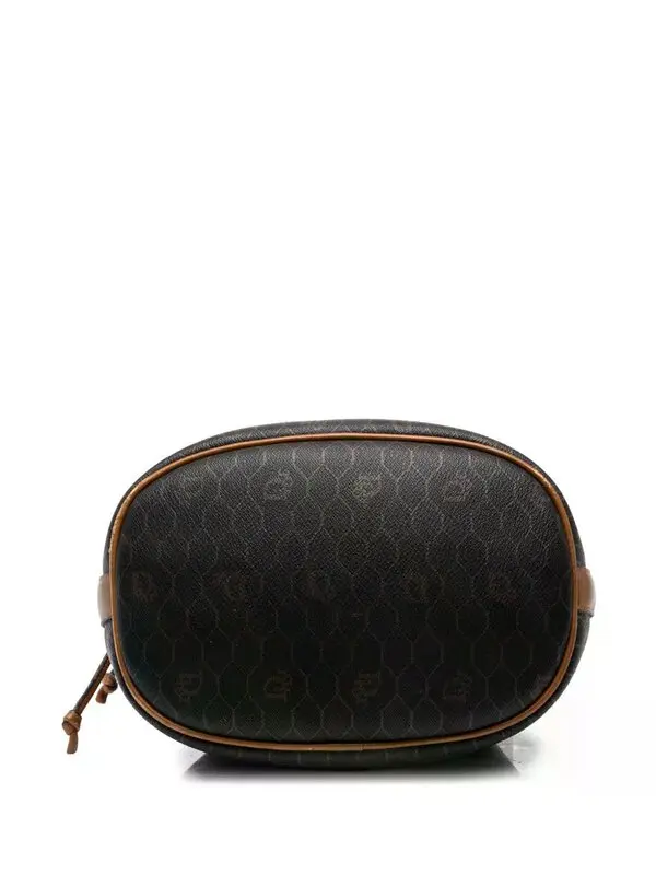 Dior 20th Century Honeycomb Coated Canvas Drawstring Bucket Bag