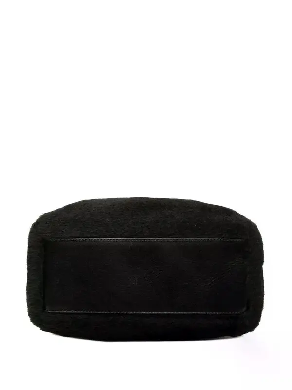 Loewe 2003 Shearling Anagram Vertical Zip Tote Bag