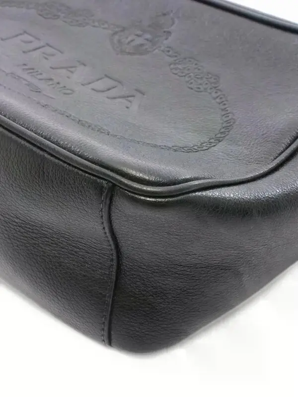 Prada 2010s Logo-embossed Shoulder Bag