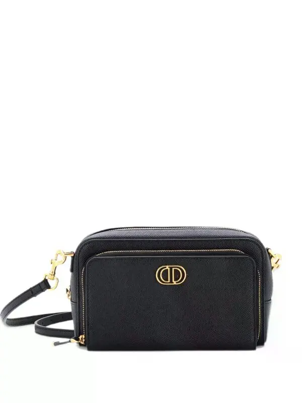 Dior Caro Double Pouch Leather Crossbody Bag