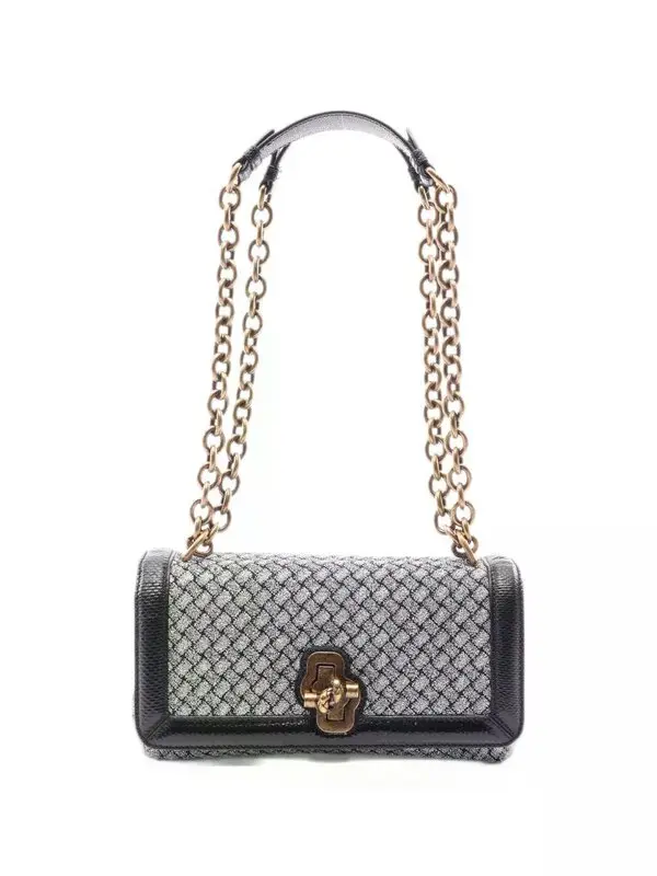 Bottega Veneta 2010s Olympia Intrecciato Shoulder Bag - Silver