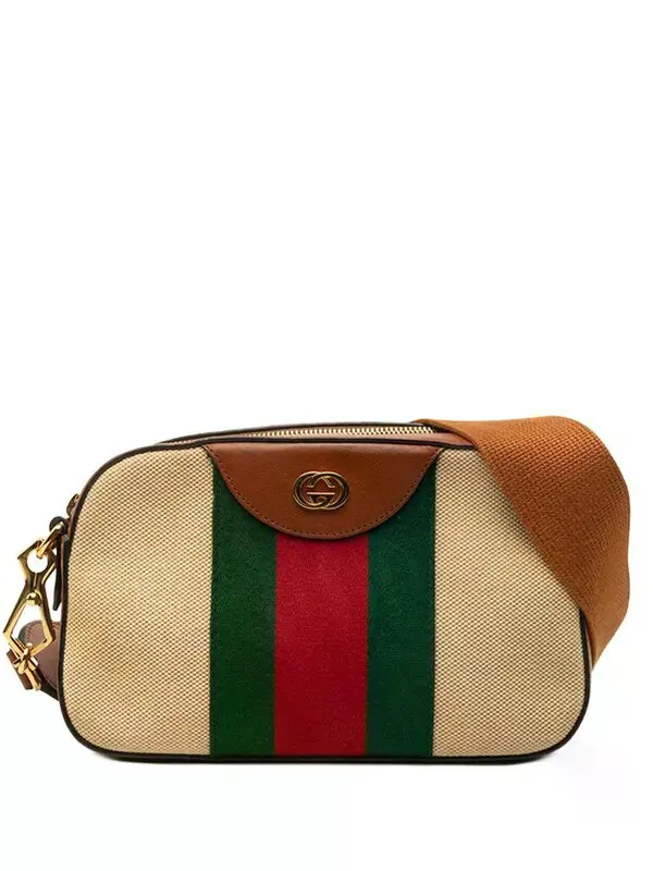 Gucci 2000-2015 Canvas Web Camera Bag Crossbody Bag - Neutrals