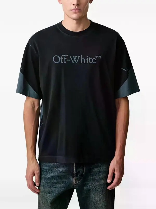 Off-White Negative Big Bookish Skate Panelled T-shirt