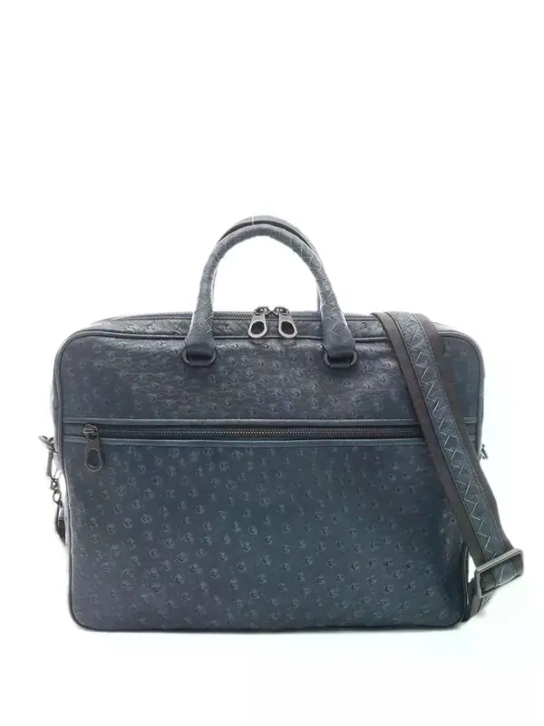 Bottega Veneta 2000s Ostrich-effect Briefcase