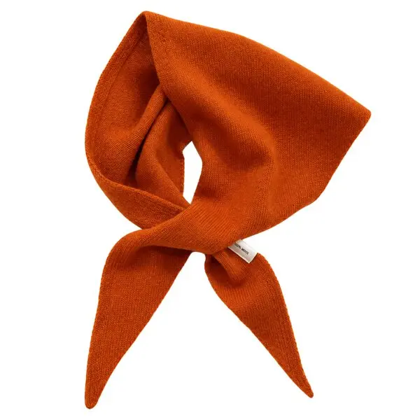 MY LITTLE NATURE Triangle Small Wool Scarf - Orange