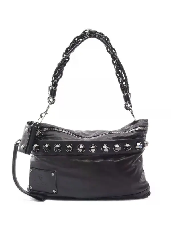 Gucci 2000s Stud-embellished Shoulder Bag - Black