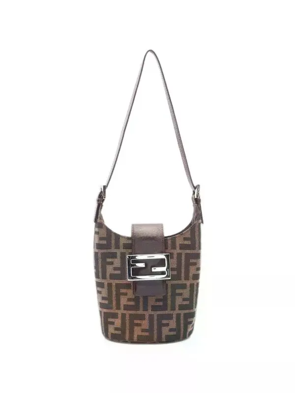 Fendi 2010s Mini Zucca Handbag - Brown