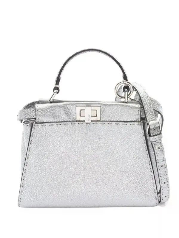 Fendi 2010s Mini Peekaboo Selleria Tote Bag