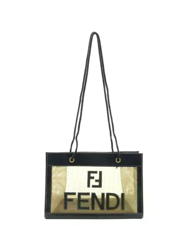 Fendi 2000s Logo Mesh Tote Bag
