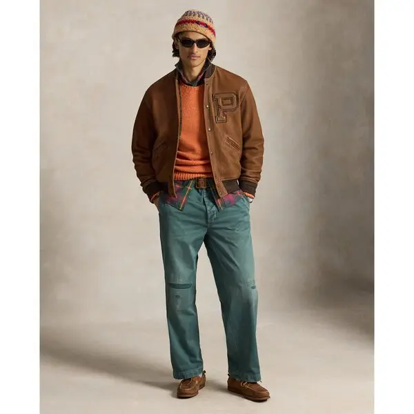 Ralph Lauren Leather Letter Jacket
