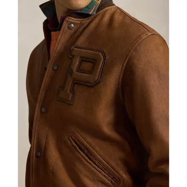 Ralph Lauren Leather Letter Jacket