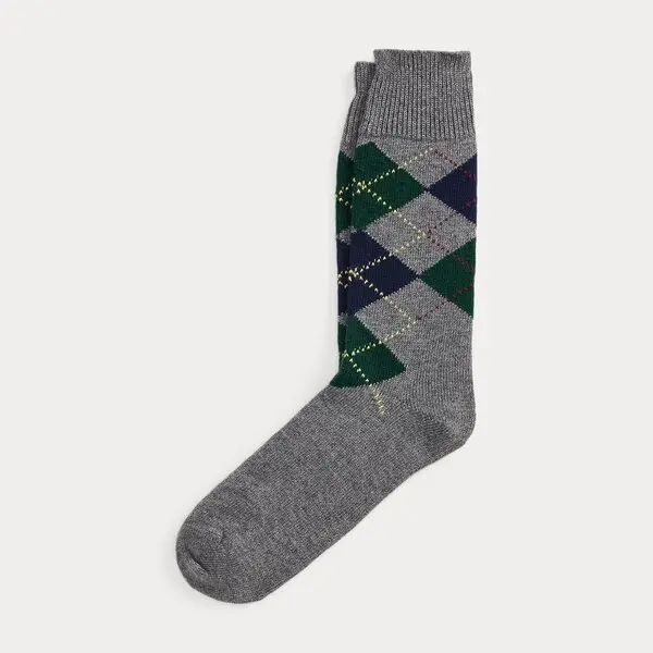 Ralph Lauren Argyle Wool-blend Crew Socks