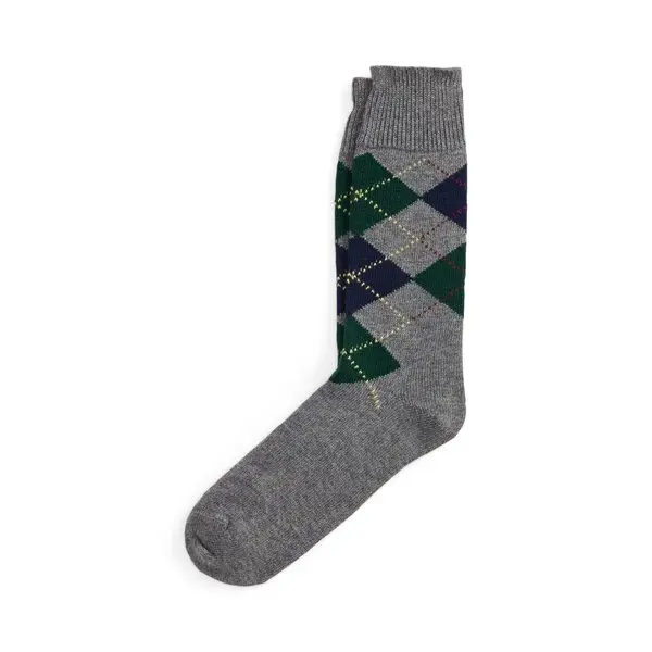 Ralph Lauren Argyle Wool-blend Crew Socks