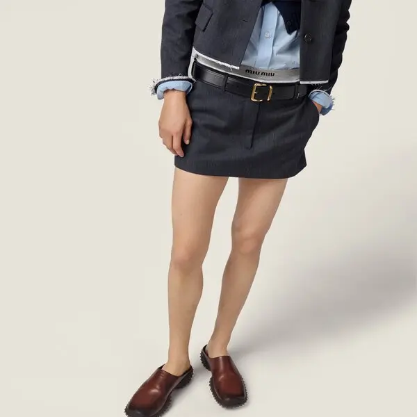 Miu Miu Twill Miniskirt