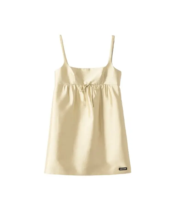 Miu Miu Embroidered Silk And Wool Dress