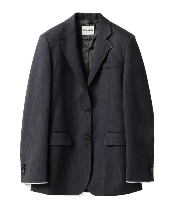 Miu Miu Single-breasted Twill Jacket
