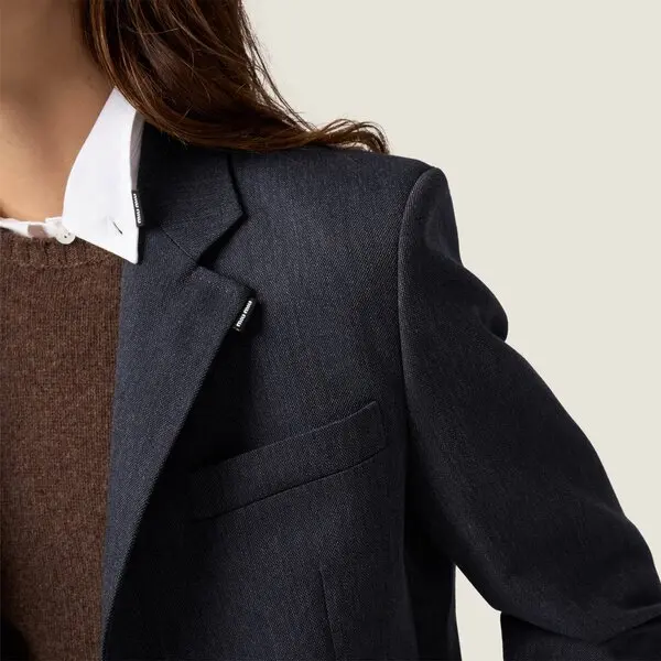 Miu Miu Single-breasted Twill Jacket
