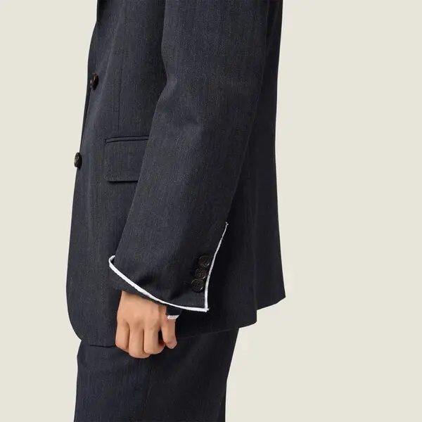 Miu Miu Single-breasted Twill Jacket