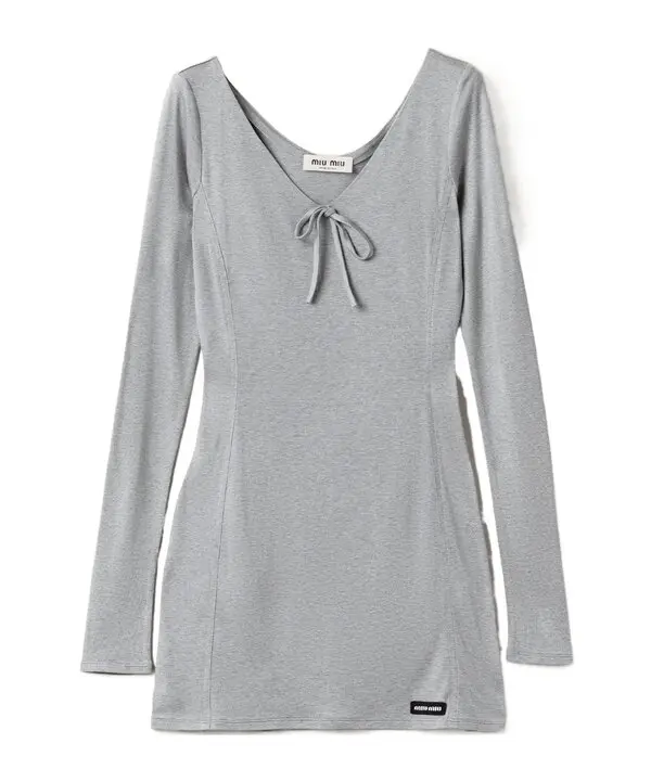 Miu Miu Silk And Jersey Dress