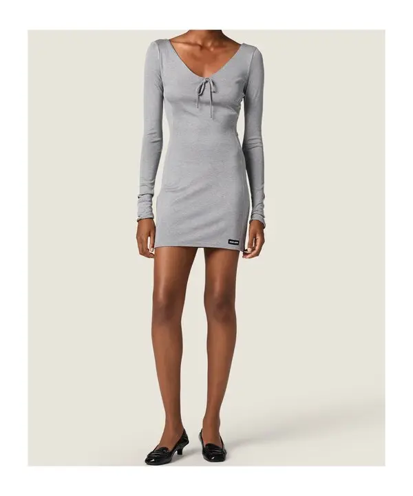 Miu Miu Silk And Jersey Dress