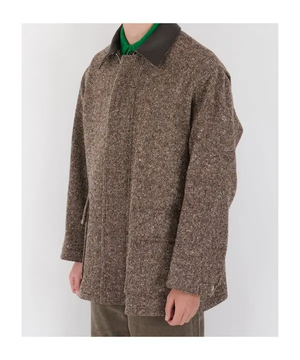 Auralee Tweed Zip-up Casual Jacket