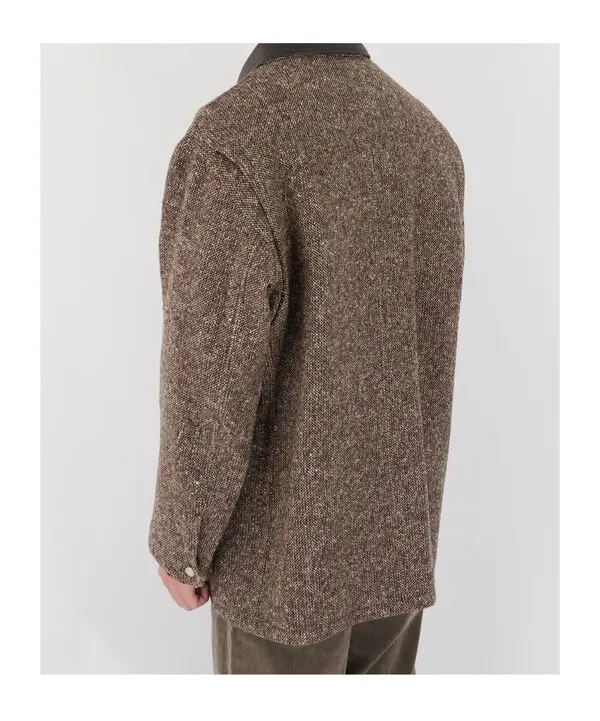 Auralee Tweed Zip-up Casual Jacket
