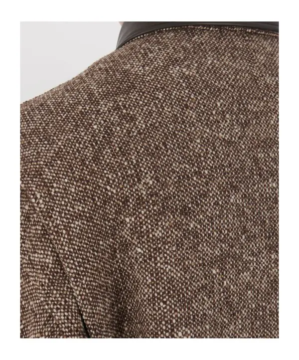 Auralee Tweed Zip-up Casual Jacket