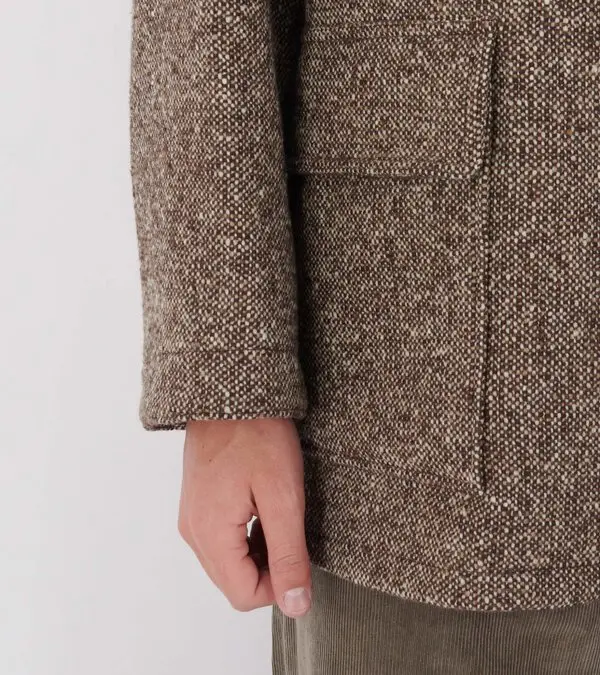 Auralee Tweed Zip-up Casual Jacket