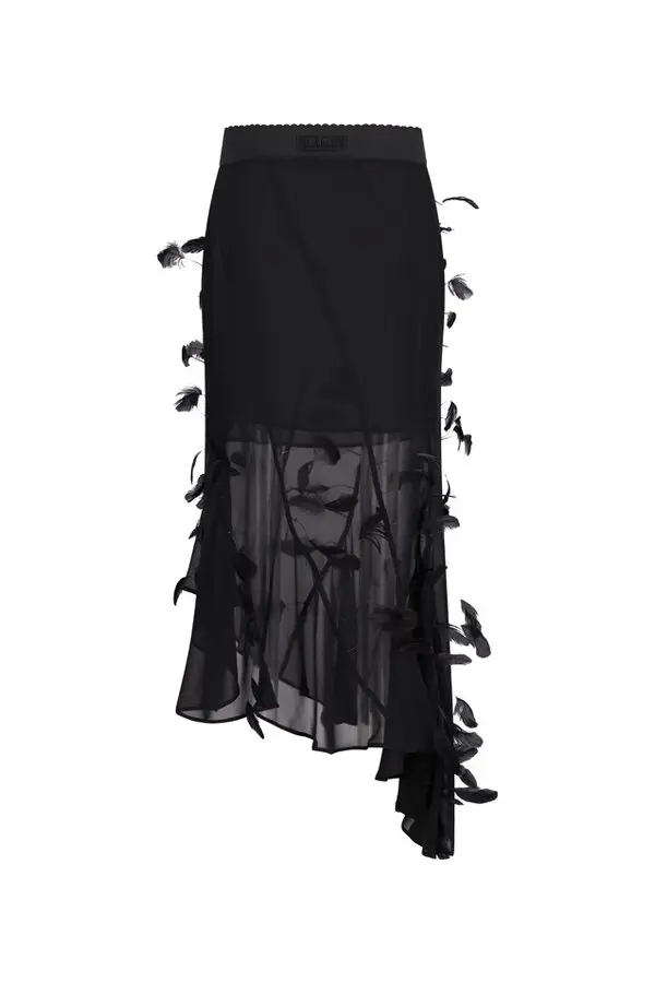 Attico Asymmetrical-hem Midi Skirt