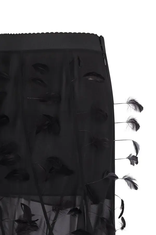 Attico Asymmetrical-hem Midi Skirt