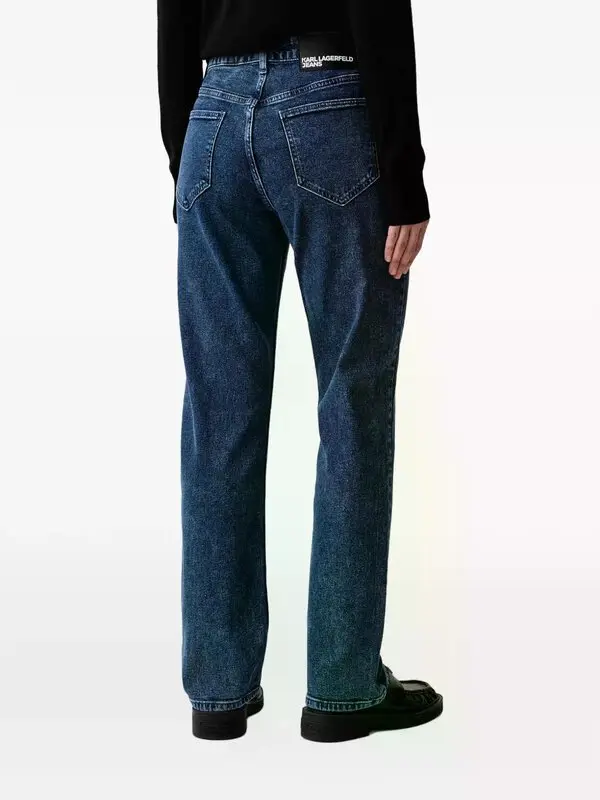 Karl Lagerfeld Logo-patch Straight-leg Jeans