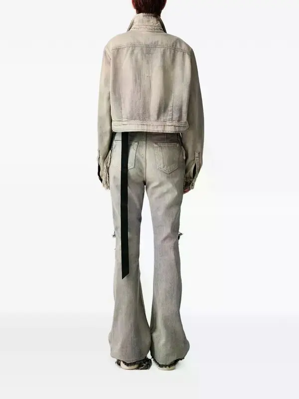 Rick Owens Long-sleeve Cropped Denim Jacket