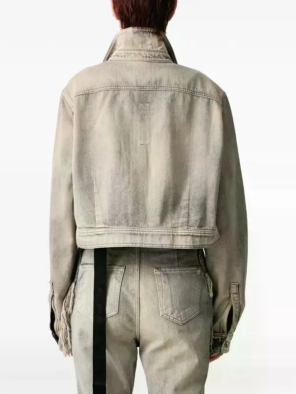 Rick Owens Long-sleeve Cropped Denim Jacket