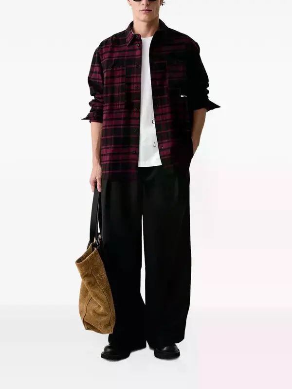 Karl Lagerfeld Check-pattern Logo-patch Shirt