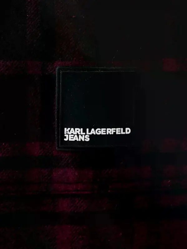 Karl Lagerfeld Check-pattern Logo-patch Shirt