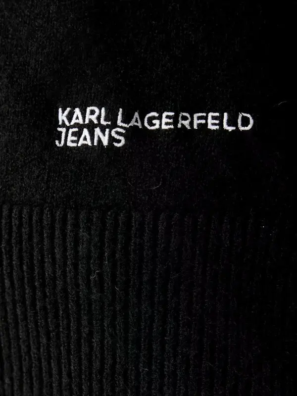 Karl Lagerfeld Contrast-trim Logo-embroidered Sweater