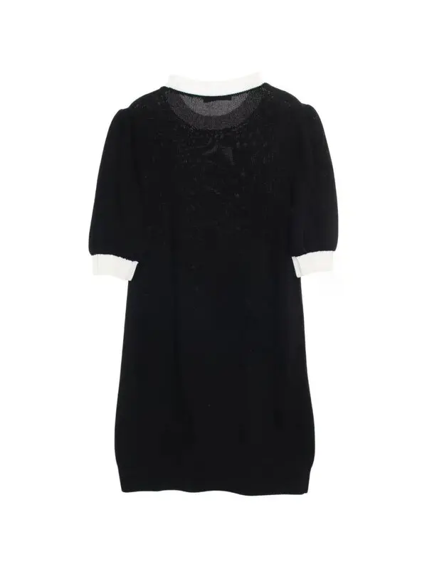 Prada 2000s Logo-embroidered Knitted Midi Dress