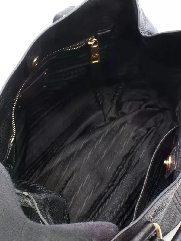 Prada 2000s Grained Leather Tote Bag