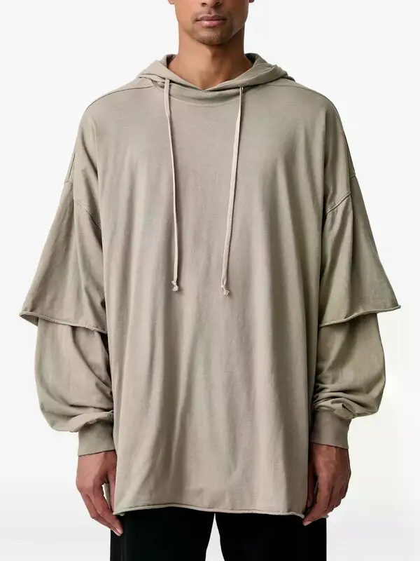 Rick Owens Tommy Hustler Layered-sleeve Hoodie