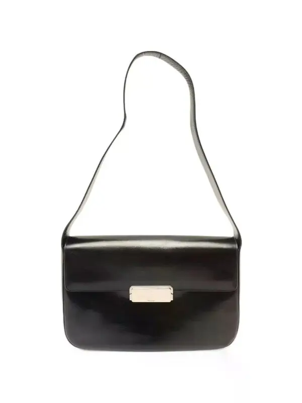 Prada 2000s Leather Shoulder Bag - Black