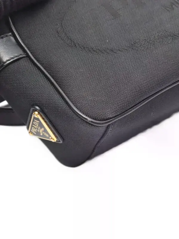 Prada 2000s Logo-jacquard Shoulder Bag