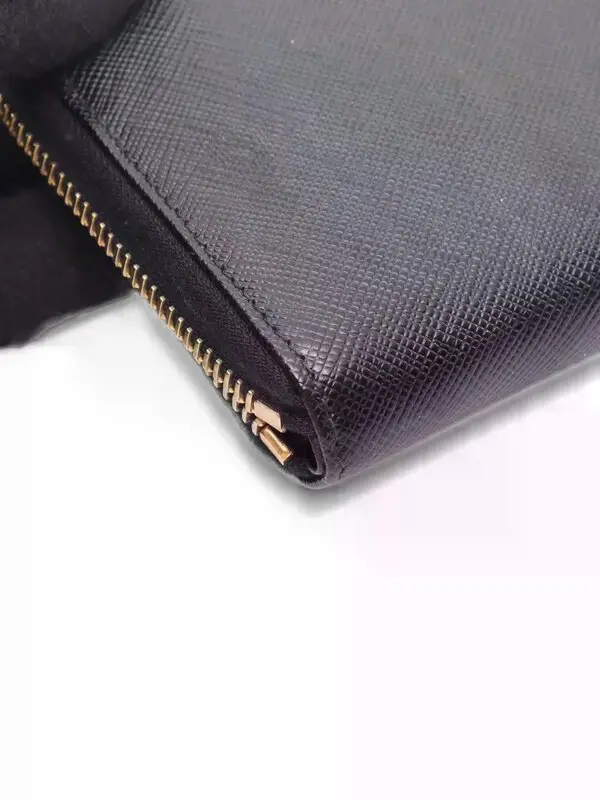Prada 2010s Saffiano Leather Zip-around Wallet